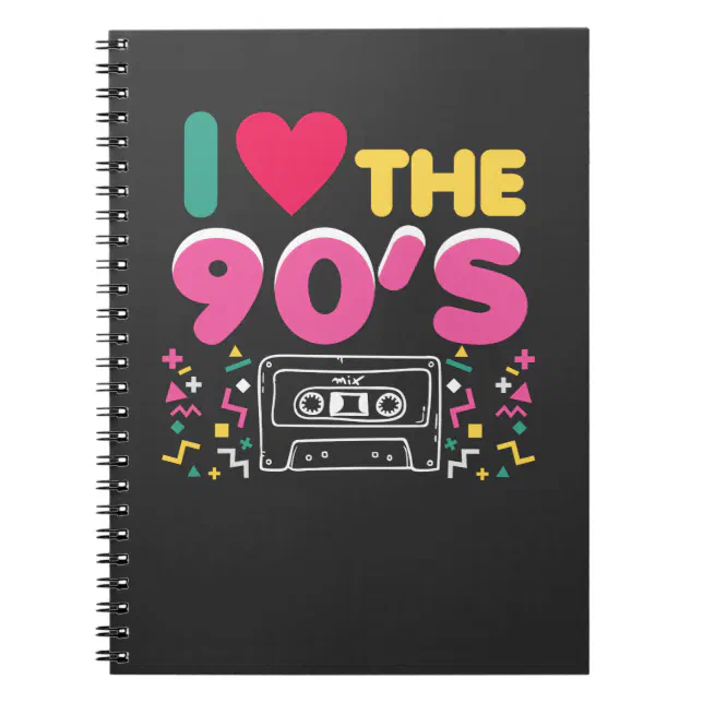 90er Outfit I Love the 90s Retro Oldschool Notebook | Zazzle
