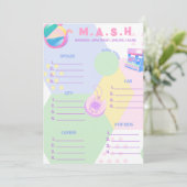 90's Bachelorette Party MASH Template | Zazzle