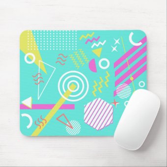 90s geometric pattern mouse pad | Zazzle