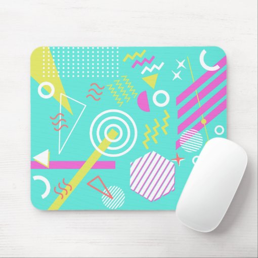 90s geometric pattern mouse pad | Zazzle