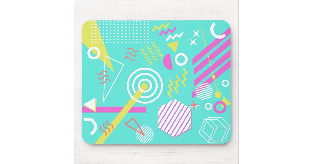 90s geometric pattern mouse pad | Zazzle