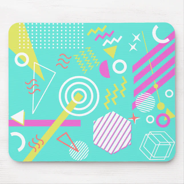 90s geometric pattern mouse pad | Zazzle