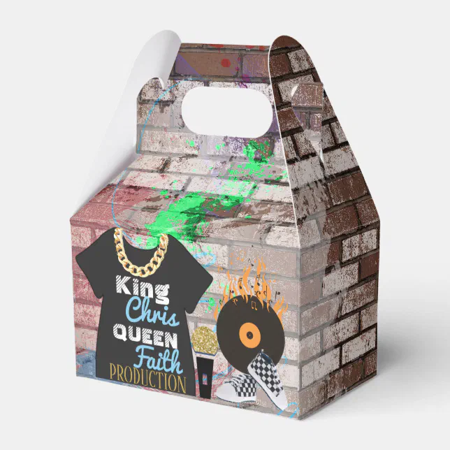 90's Hip Hop Baby Shower Gable Favor Box | Zazzle