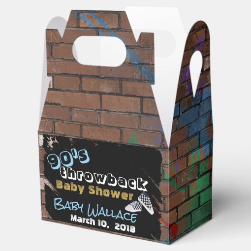 90's Hip Hop Baby Shower Gable Favor Box | Zazzle