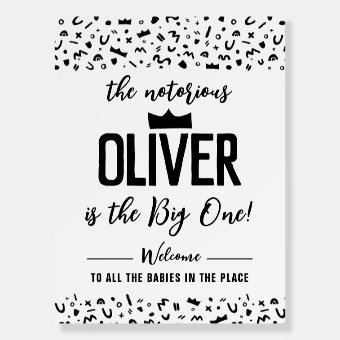 90s Hip Hop Welcome Sign, Notorious One Birthday Foam Board | Zazzle