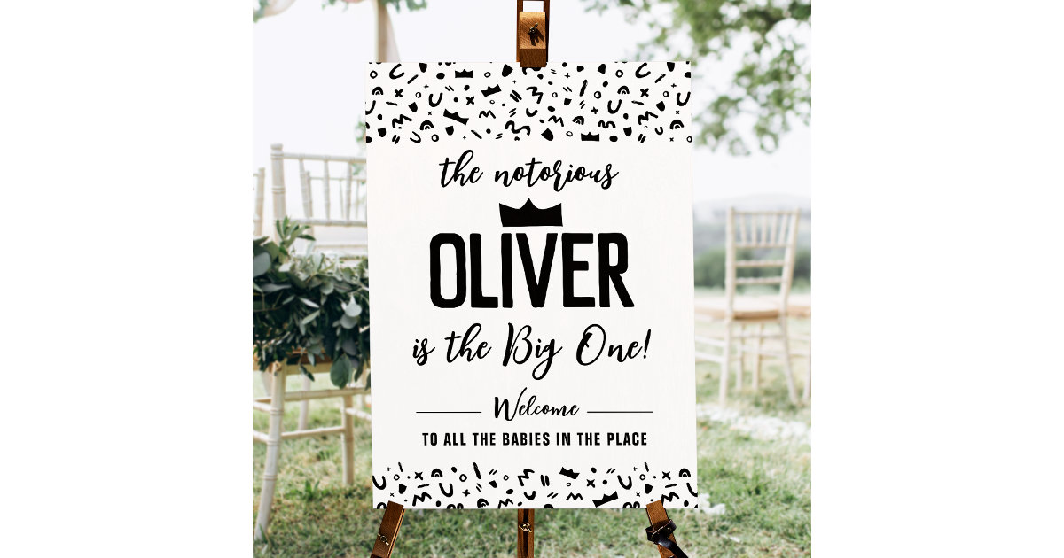 90s Hip Hop Welcome Sign, Notorious One Birthday Foam Board | Zazzle