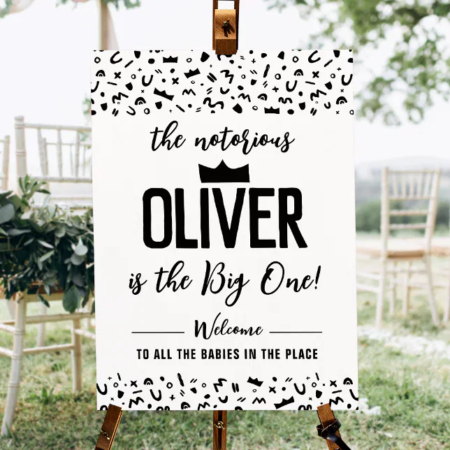 90s Hip Hop Welcome Sign, Notorious One Birthday Foam Board | Zazzle