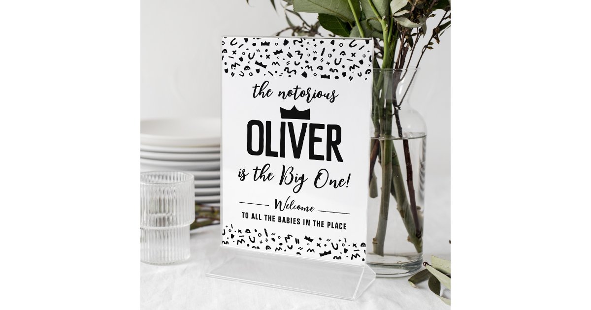 90s Hip Hop Welcome Sign, Notorious One Birthday Pedestal Sign | Zazzle