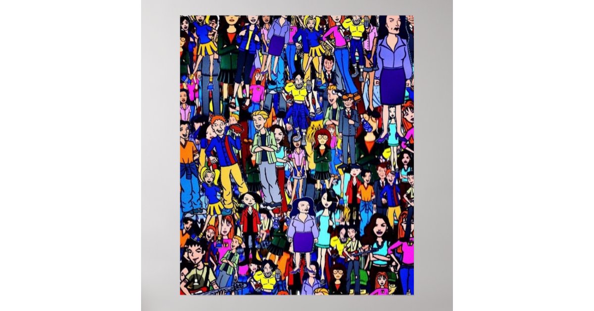 90s MTV Daria characters collage Poster | Zazzle