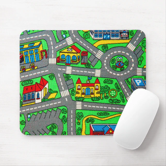 90s nostalgia, nostalgic track carpet Car Road Mouse Pad | Zazzle