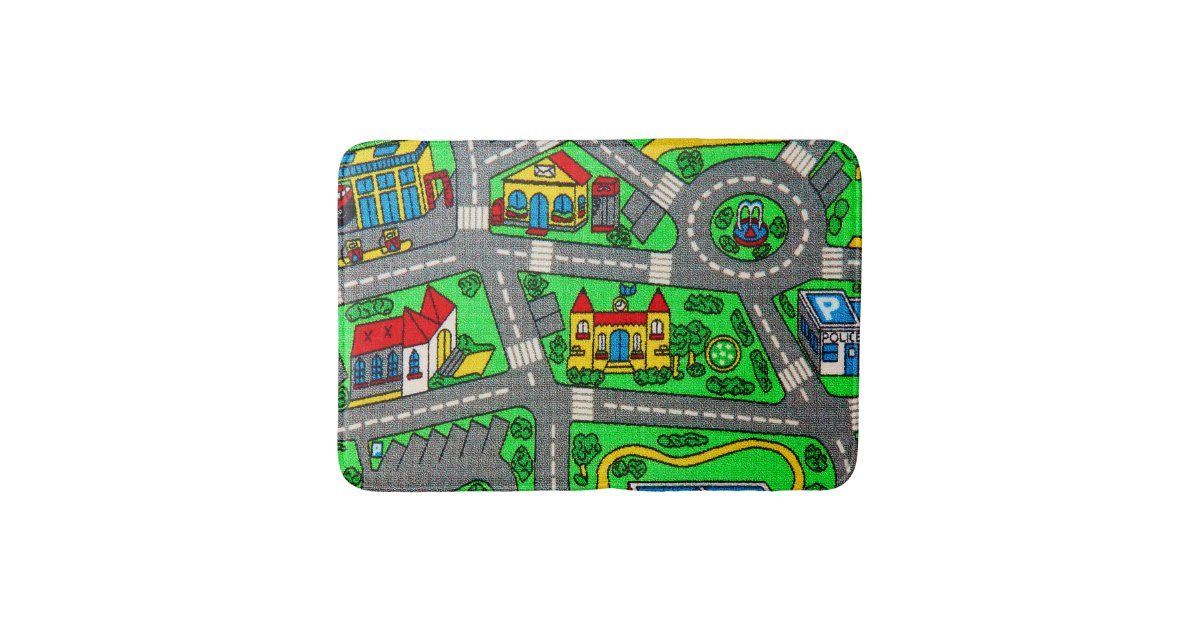 90s nostalgia, Track carpet Car Road childhood Bath Mat | Zazzle