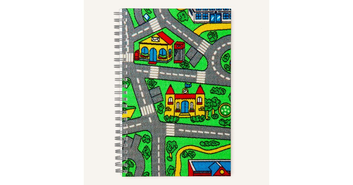 90s nostalgia, Track carpet Car Road nostalgia Notebook | Zazzle