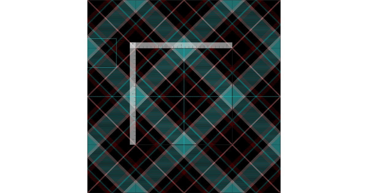 90s Plaid Pattern Abstract Black Teal Dark Grunge Fabric | Zazzle