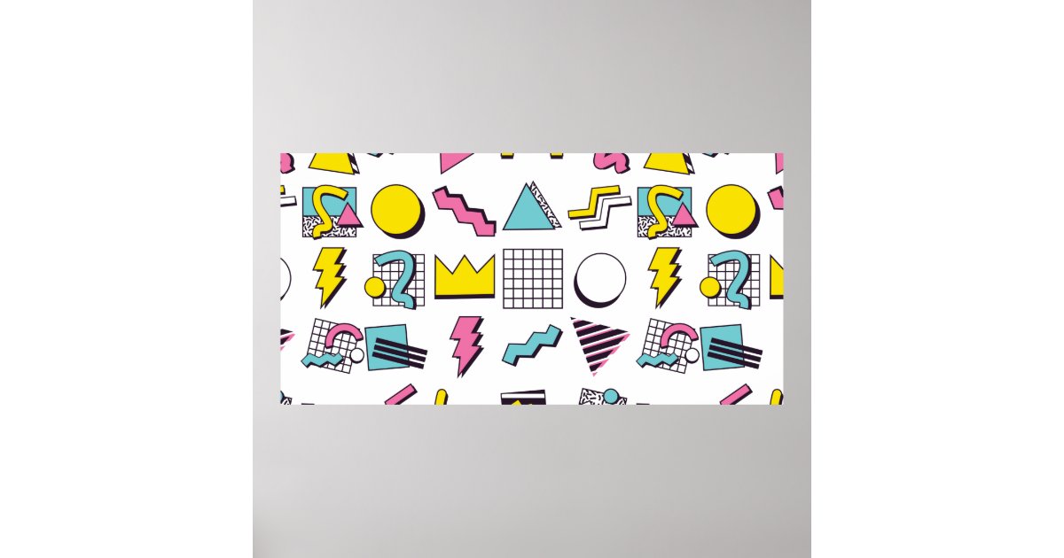 90's Pop Memphis Design Elements Poster | Zazzle 90's Pop Memphis Design Elements Poster | Zazzle