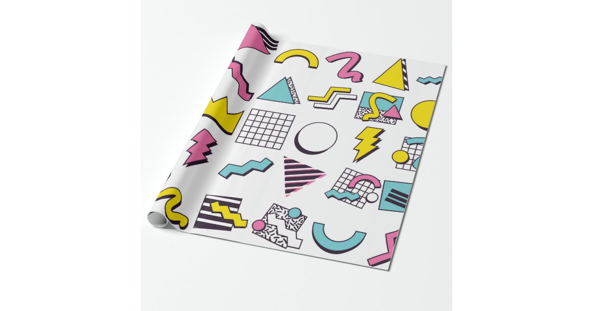 90's Pop Memphis Design Elements Wrapping Paper | Zazzle 90's Pop Memphis Design Elements Wrapping Paper | Zazzle