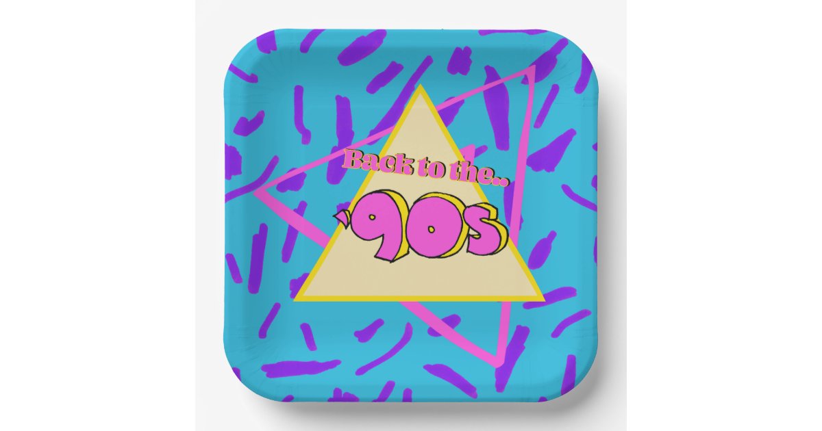 90's Retro Party Plate | Zazzle