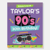 90s Welcome Sign, 90s Party Theme Welcome Sign | Zazzle