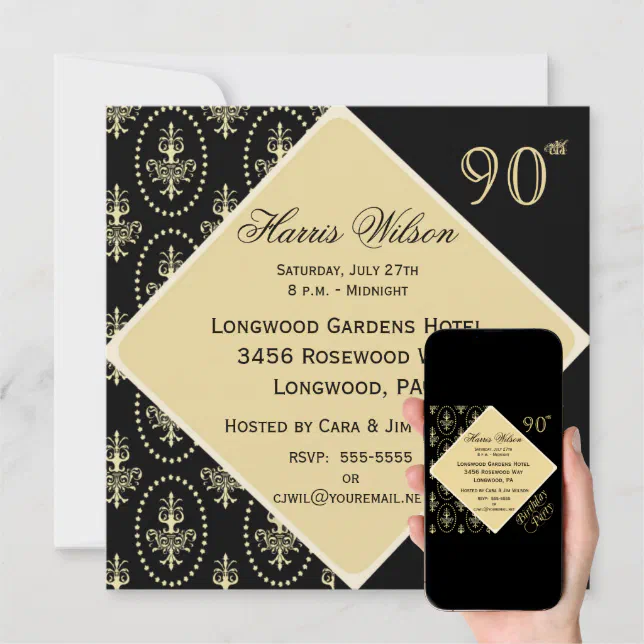 90th-99th Birthday Invitations | Zazzle
