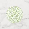 90th Birthday Cool Number Pattern Green and White Confetti | Zazzle