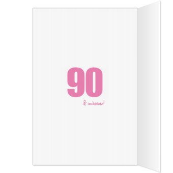 90th Birthday Number 90 Collage Pink Grandma Giant Card | Zazzle