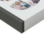 90th Birthday Photo Collage Number 90 Grey Faux Canvas Print | Zazzle