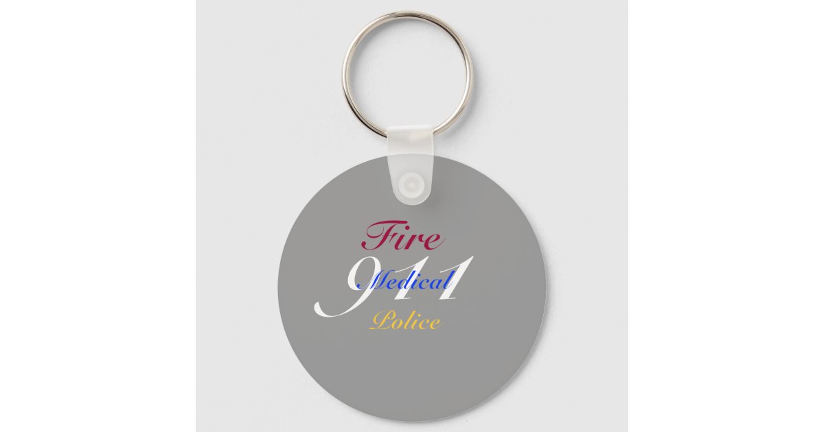 911 Dispatch Center Keychain | Zazzle