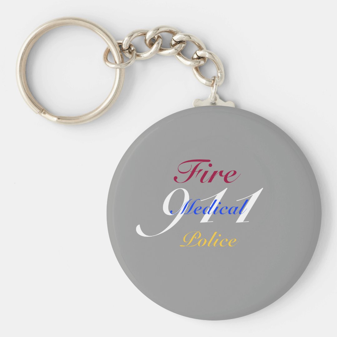 911 Dispatch Center Keychain | Zazzle