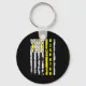 911 Dispatch Operator Thin Gold Line Dispatcher Keychain | Zazzle