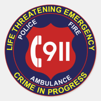 Emergency 911 Stickers | Zazzle