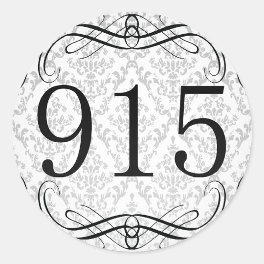 915 Area Code Classic Round Sticker | Zazzle.com
