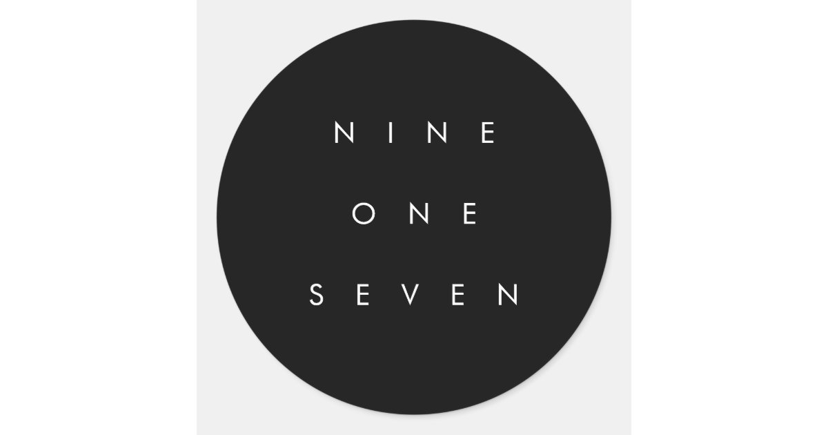 917 Area Code Classic Round Sticker | Zazzle