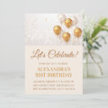 91st birthday invitations Balloons Gold | Zazzle