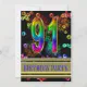 91st Birthday party Invitation with bubbles | Zazzle