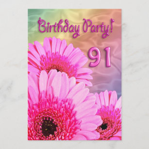 91st Birthday Invitations | Zazzle
