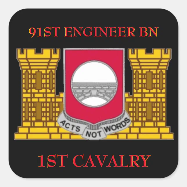91ST ENGINEER BATTALION 1ST CAVALRY STICKERS | Zazzle