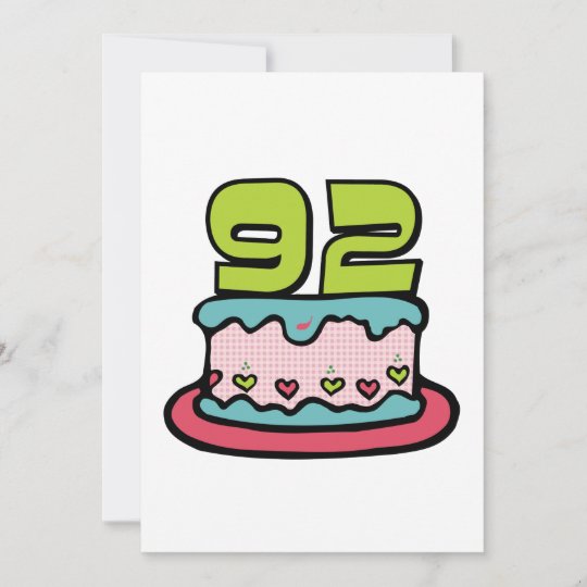 92 Year Old Birthday Cake Card | Zazzle.com