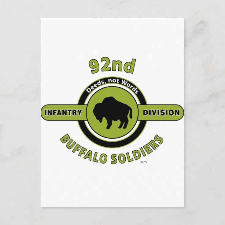 92ND INFANTRY DIVISION "BUFFALO SOLDIERS" POSTCARD | Zazzle
