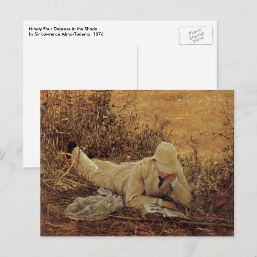 94 Degrees in the Shade, Sir Lawrence Alma Tadema Postcard | Zazzle