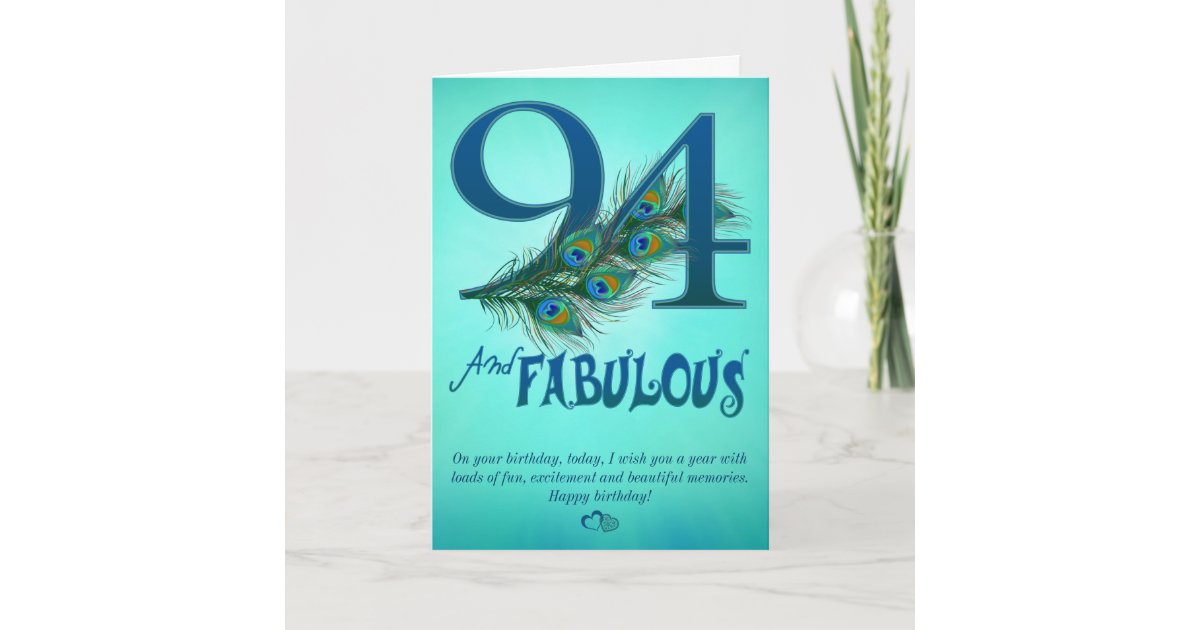 94th Birthday template Cards | Zazzle