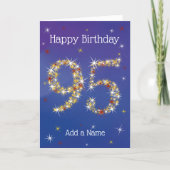 95th Birthday - 95 in Stars - Blue - Age 95 Card | Zazzle