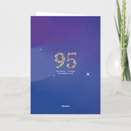 95th Birthday - 95 in Stars - Blue - Age 95 Card | Zazzle