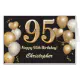 95th Birthday Black and Gold Balloons Extra Large Card | Zazzle