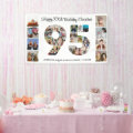 95th Birthday Party Number 95 Photo Collage Banner | Zazzle