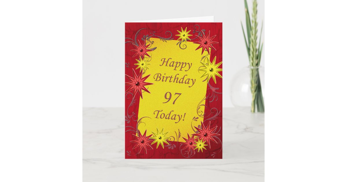 97th Birthday card | Zazzle