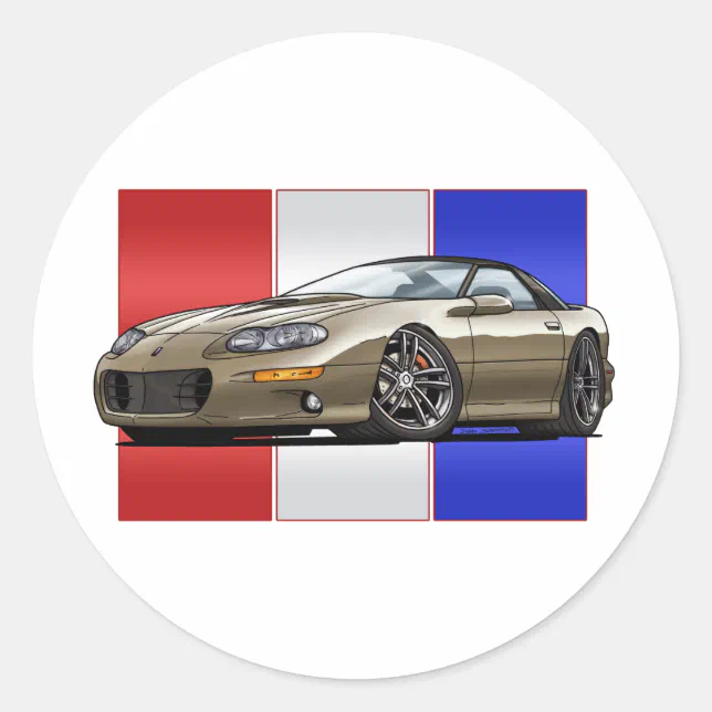 98-02 Camaro Classic Round Sticker | Zazzle
