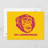 98% Chimpanzee Postcard | Zazzle