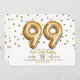 99 Gold Balloons & Confetti 99th Birthday Party Invitation | Zazzle