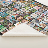 99 Photo Collage Square Pictures Sherpa Blanket | Zazzle
