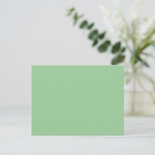 99CC99 Celadon Green Solid Color Background Postcard | Zazzle