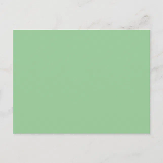 99CC99 Celadon Green Solid Color Background Postcard | Zazzle